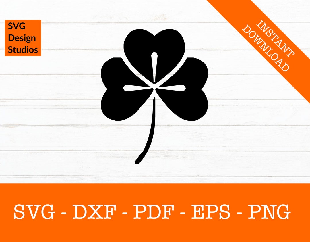 Lucky Svg, Trébol de tres hojas Svg Silueta Sombra SVG Archivo de corte ...