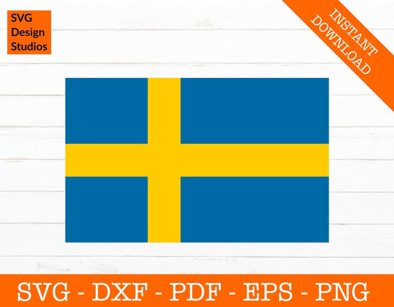 Sweden Svg Swedish Flag Svg Swede National Flag Cut File | Etsy