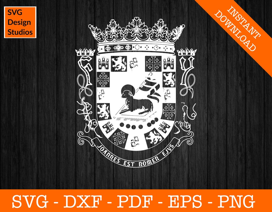 Puerto Rico Svg, Seal, Badge, Coat of Arms, Flag Svg - Boricua Cut File ...