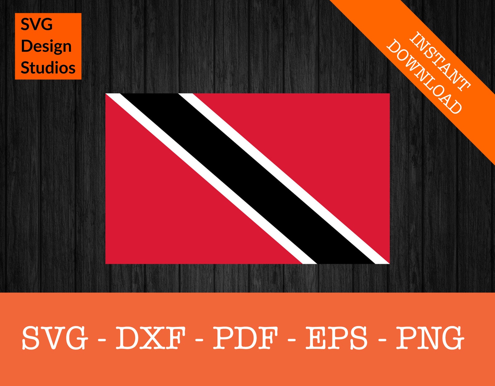 Trinidad and Tobago National Flag Clipart SVG Cut File Png - Etsy
