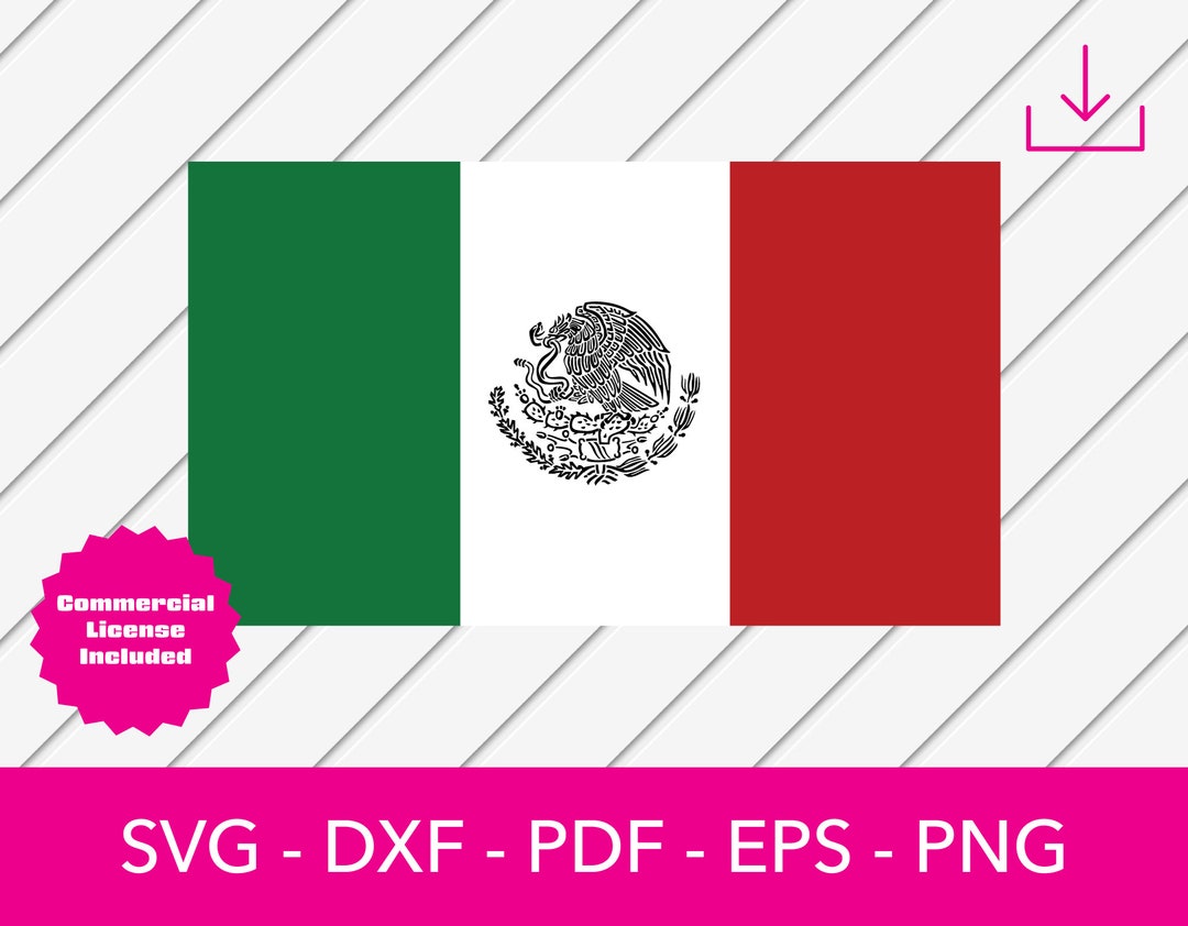 Mexican Flag SVG, Mexico Flag, Bandera De Mexico, Cricut, Silhouette ...