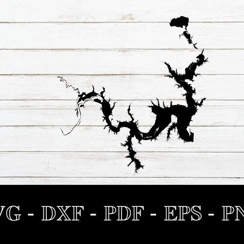 Table Rock Lake Missouri Map Shape SVG Cut File PNG DXF - Etsy