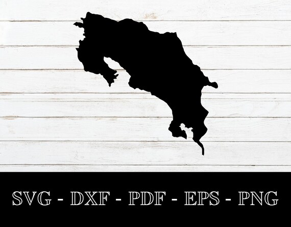 Costa Rica Map Shape SVG Cut File PNG DXF Cricut - Etsy India