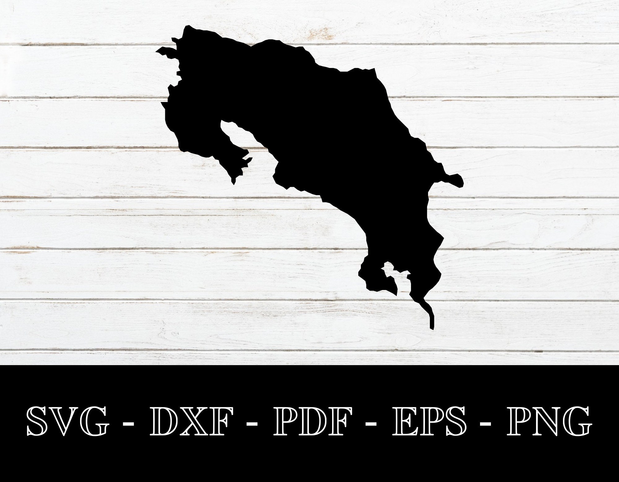 Costa Rica Map Shape SVG Cut File - PNG - DXF - Cricut - Vector Clipart ...