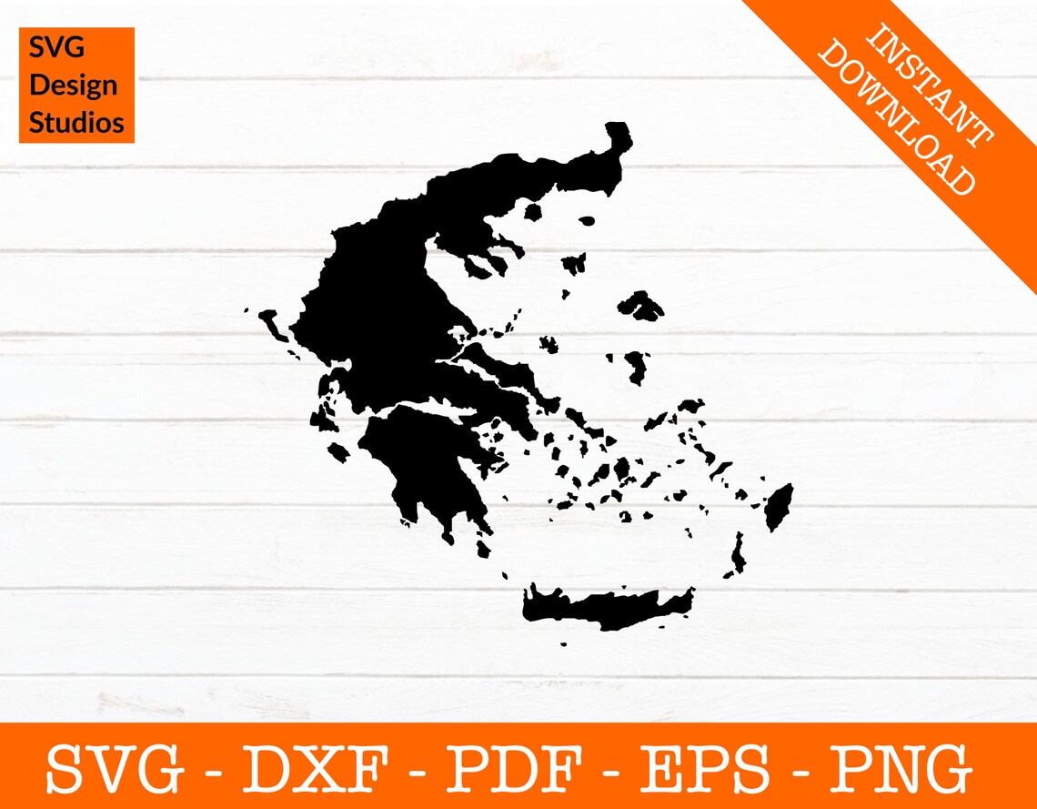 Greece Svg Greece Map Svg Greek Map Svg Cut File Png - Etsy