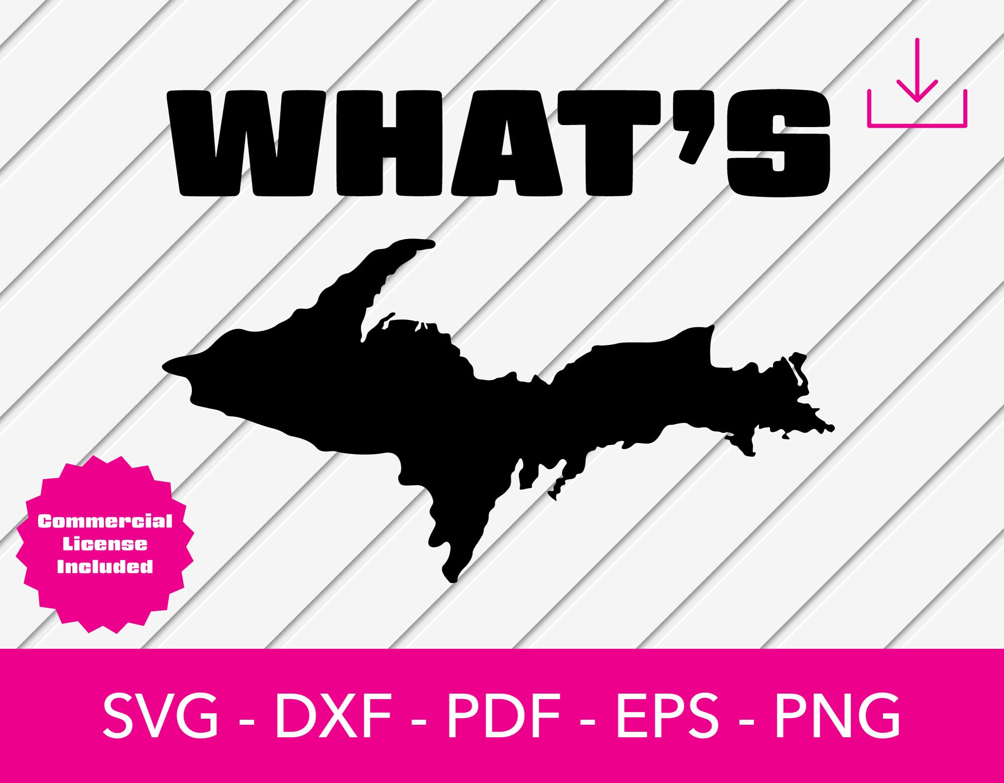 What's UP Svg Upper Michigan Map Svg Michigan State Svg - Etsy