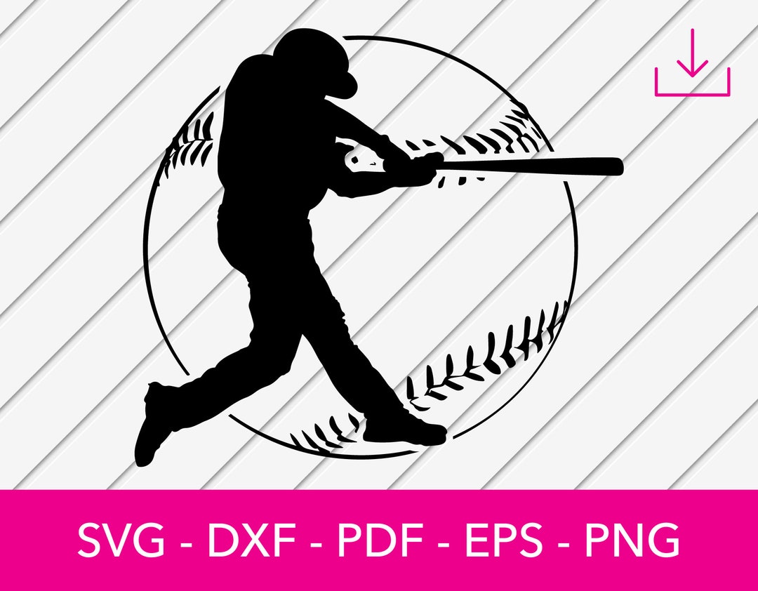 Baseball Svg, Home Run Svg, Baseball Player Svg, Baseball Hitter ...