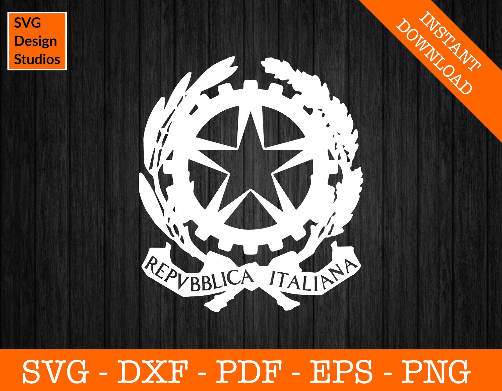 Italy Crest Svg Seal Coat of Arms Italian National Flag - Etsy