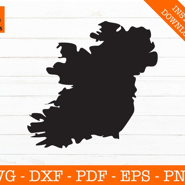 Ireland Map Vector - Etsy