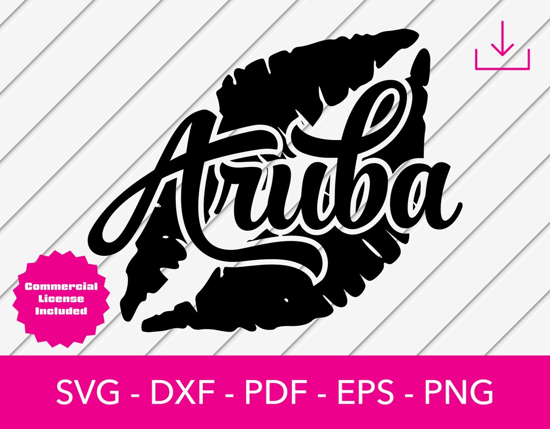 Buy Aruba Svg, Aruba Kiss Svg, Aruba Lips Svg, Retro Aruba Script Svg ...