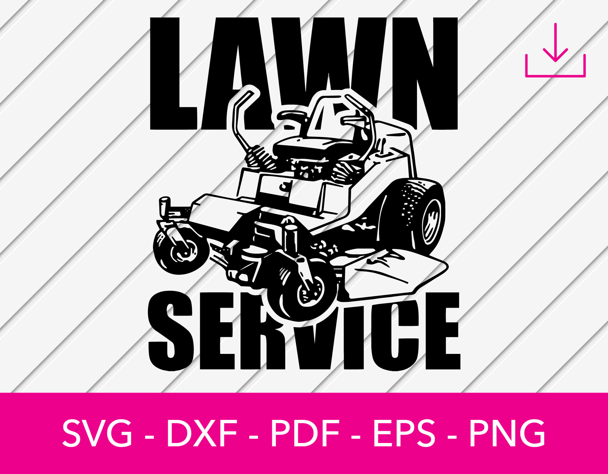 Zero Turn Lawnmower Svg, Lawn Mower Svg, Silhouette Shadow SVG Cut File ...