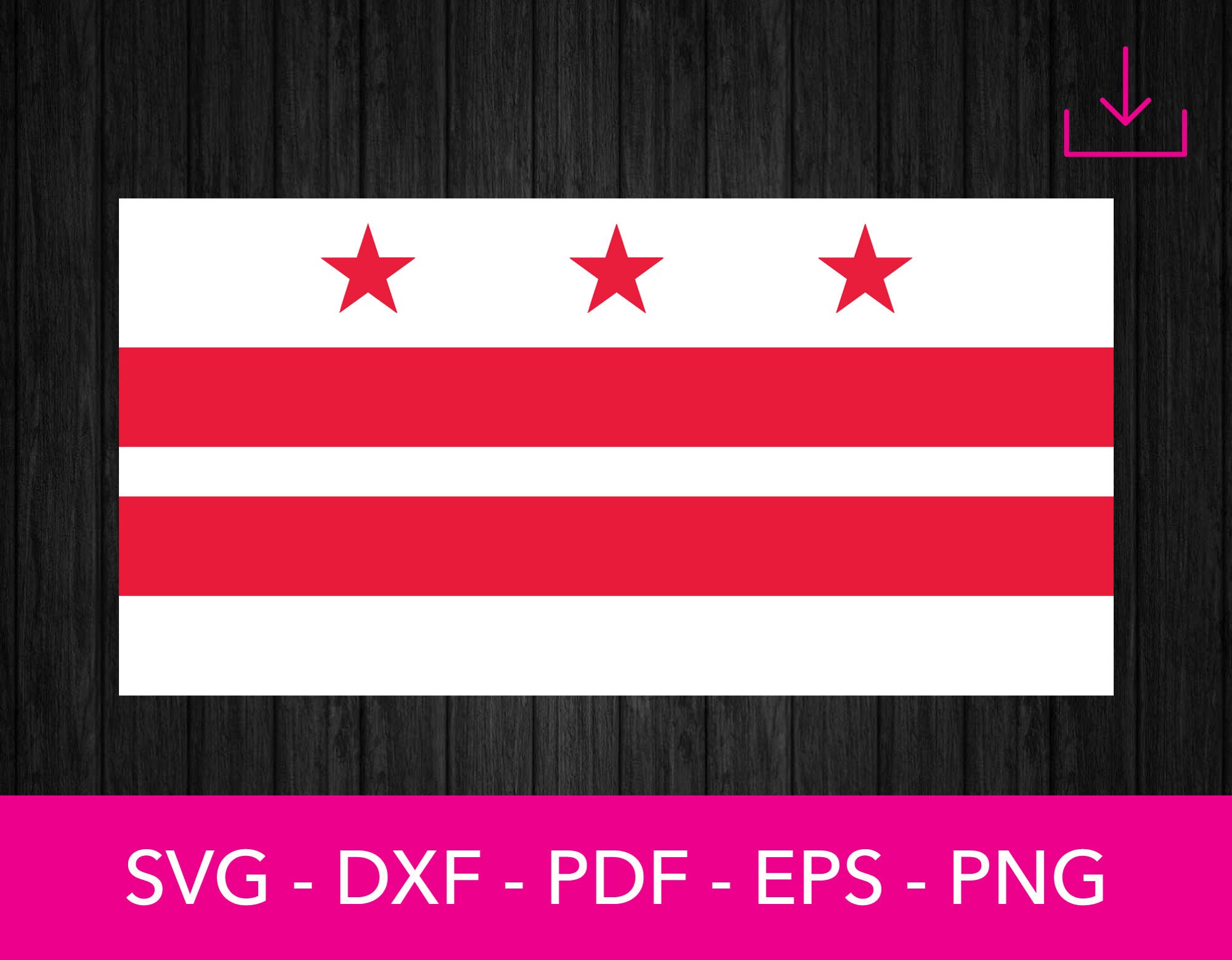 Washington DC Svg Washington DC Flag Svg Washington DC Svg - Etsy