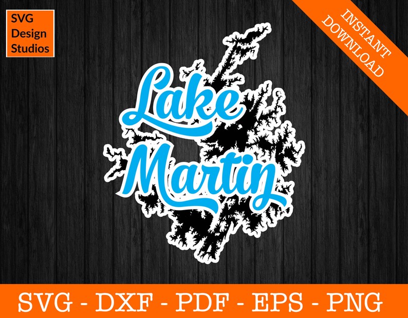 Lake Martin Svg Lake Martin Alabama Map Shape SVG Cut File | Etsy
