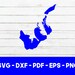 Kerr Lake, Virginia Map SVG Cut File PNG DXF Cricut Vector Clipart ...