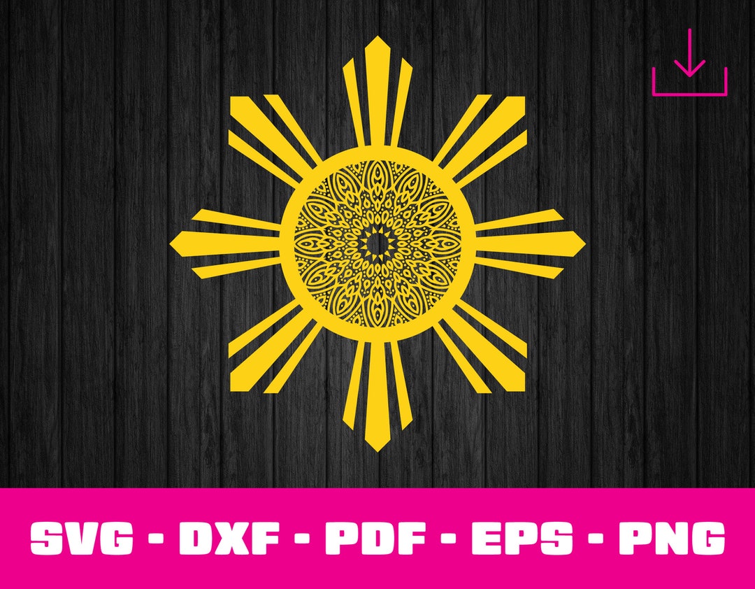 Philippines Flag Sun Mandala Svg, Philippine Flag Svg, Filipina ...