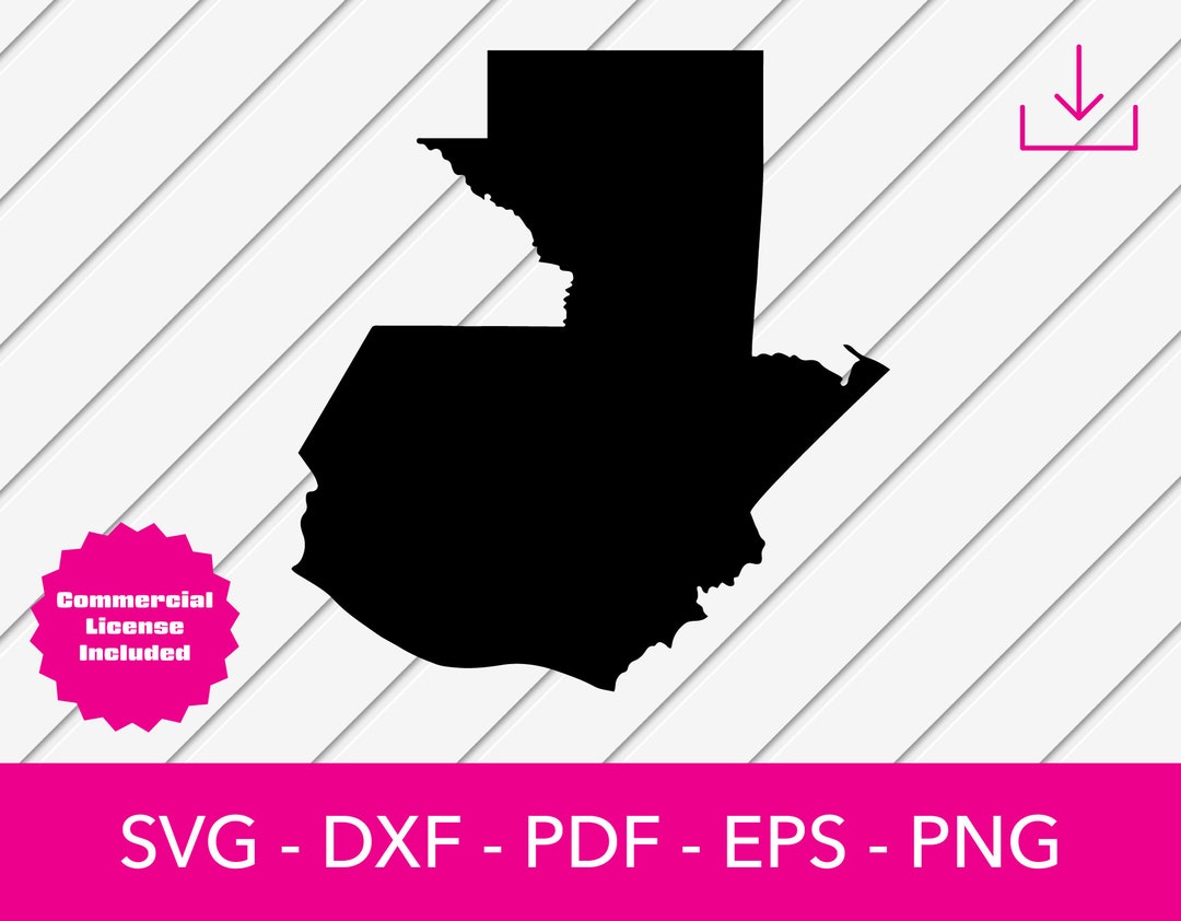Guatemala Map Shape SVG Cut File - PNG - DXF - Cricut - Vector Clipart ...