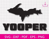 Yooper Svg Upper Michigan Map Svg Michigan State Svg Yooper - Etsy