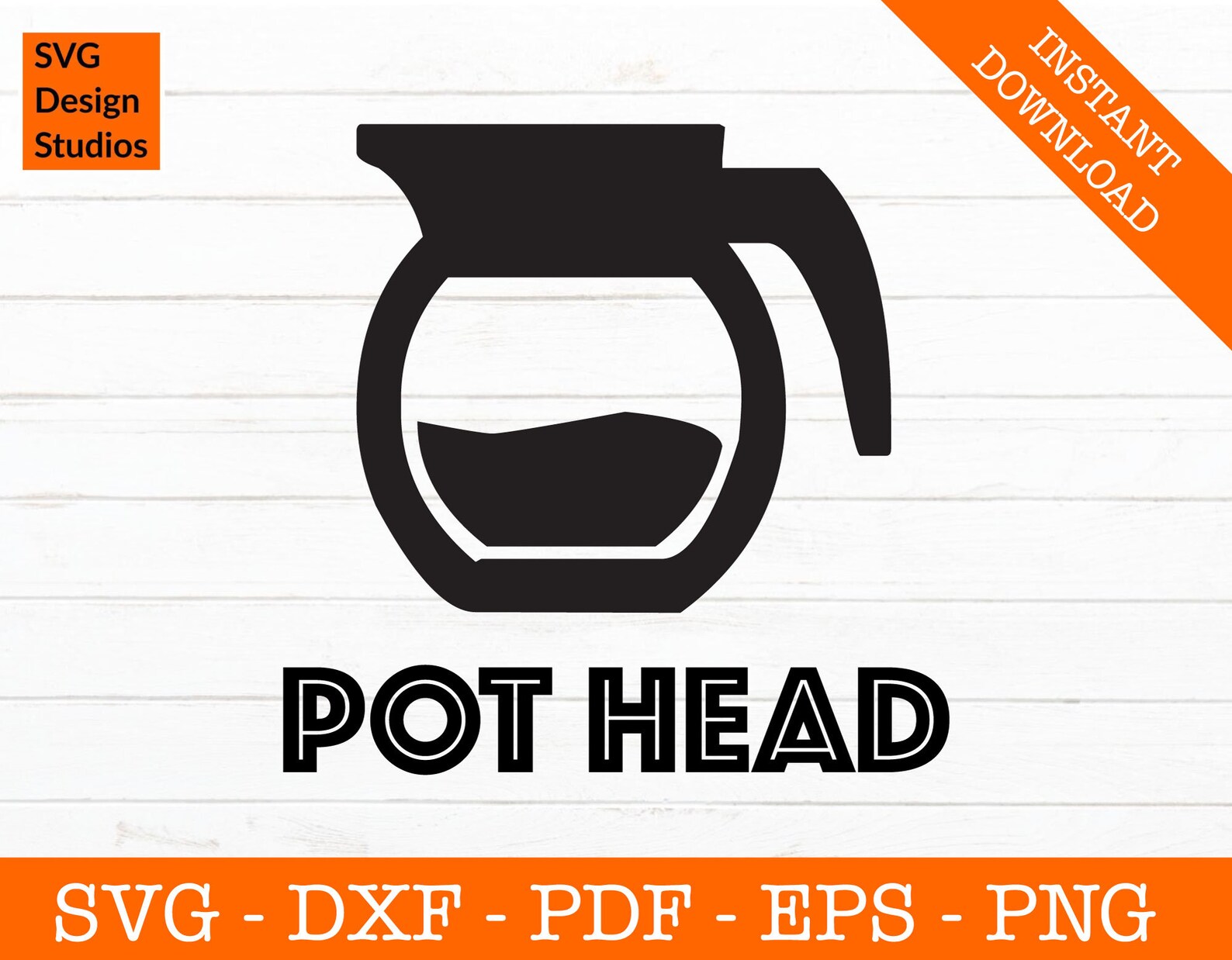 Pothead Pot Head Svg Coffee Pot Svg Pot Svg Silhouette SVG | Etsy