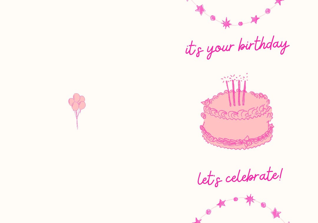 Girl Birthday Card - Etsy