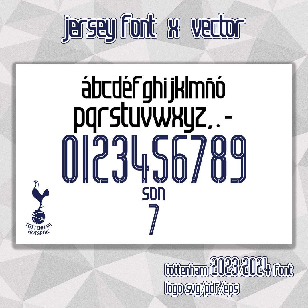 TOTTENHAM 2023/2024 FONT - Etsy