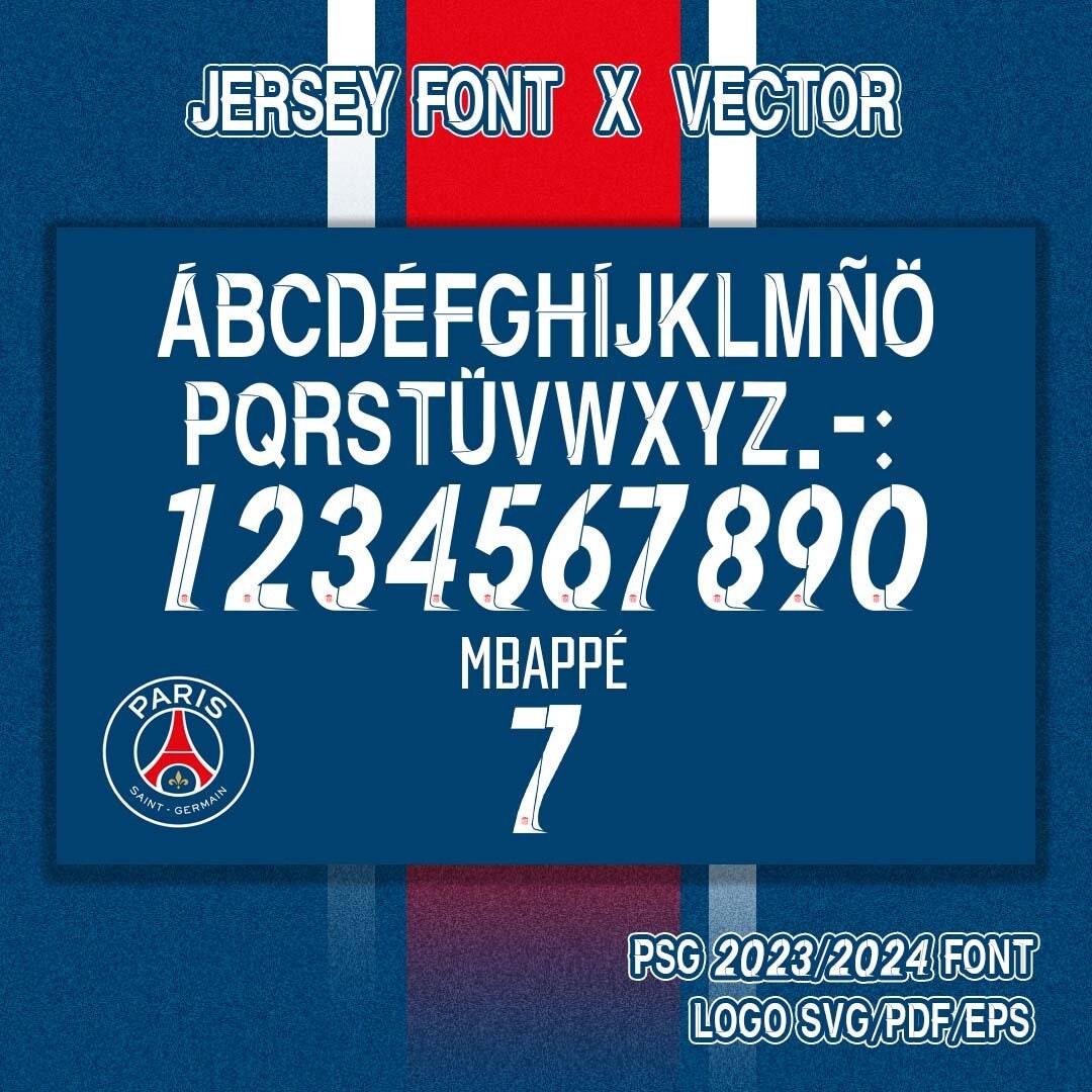 PSG FONT 2023/2024 - Etsy