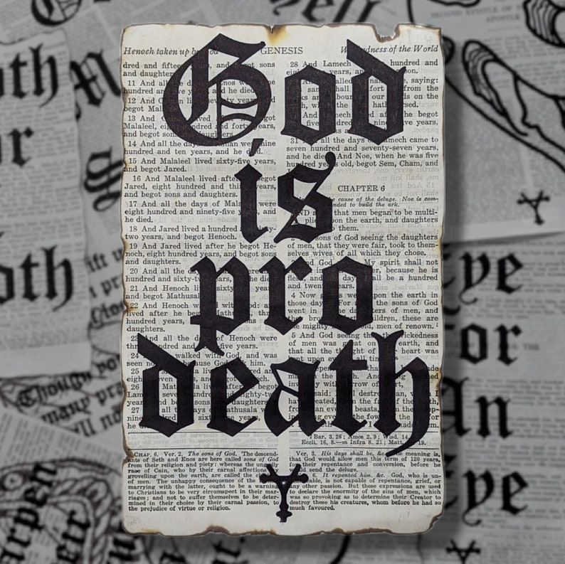 Vintage Bible Gothic Art Pages Custom Pieces - Etsy