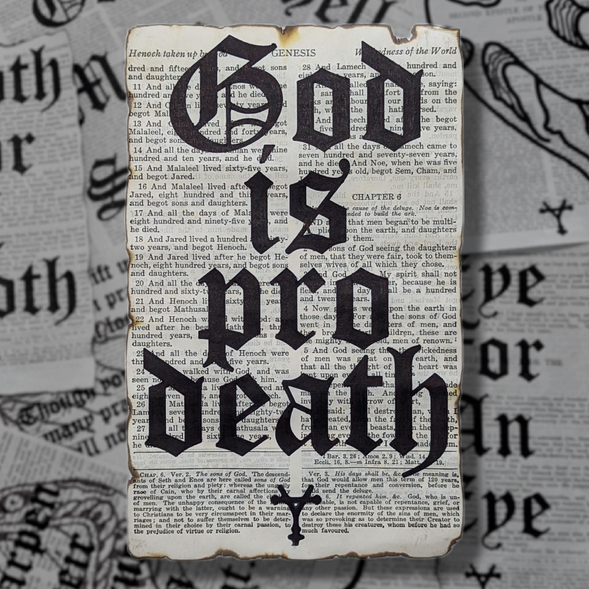 Vintage Bible Gothic Art Pages Custom Pieces - Etsy