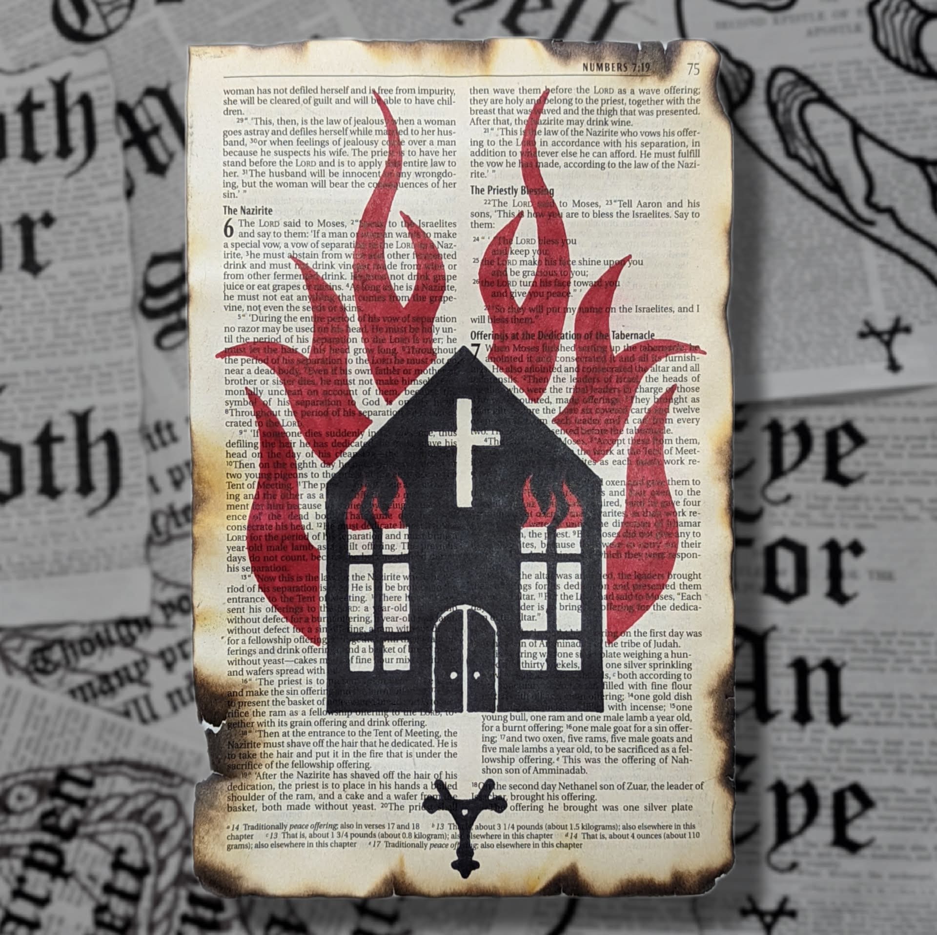 Vintage Bible Gothic Art Pages Custom Pieces - Etsy