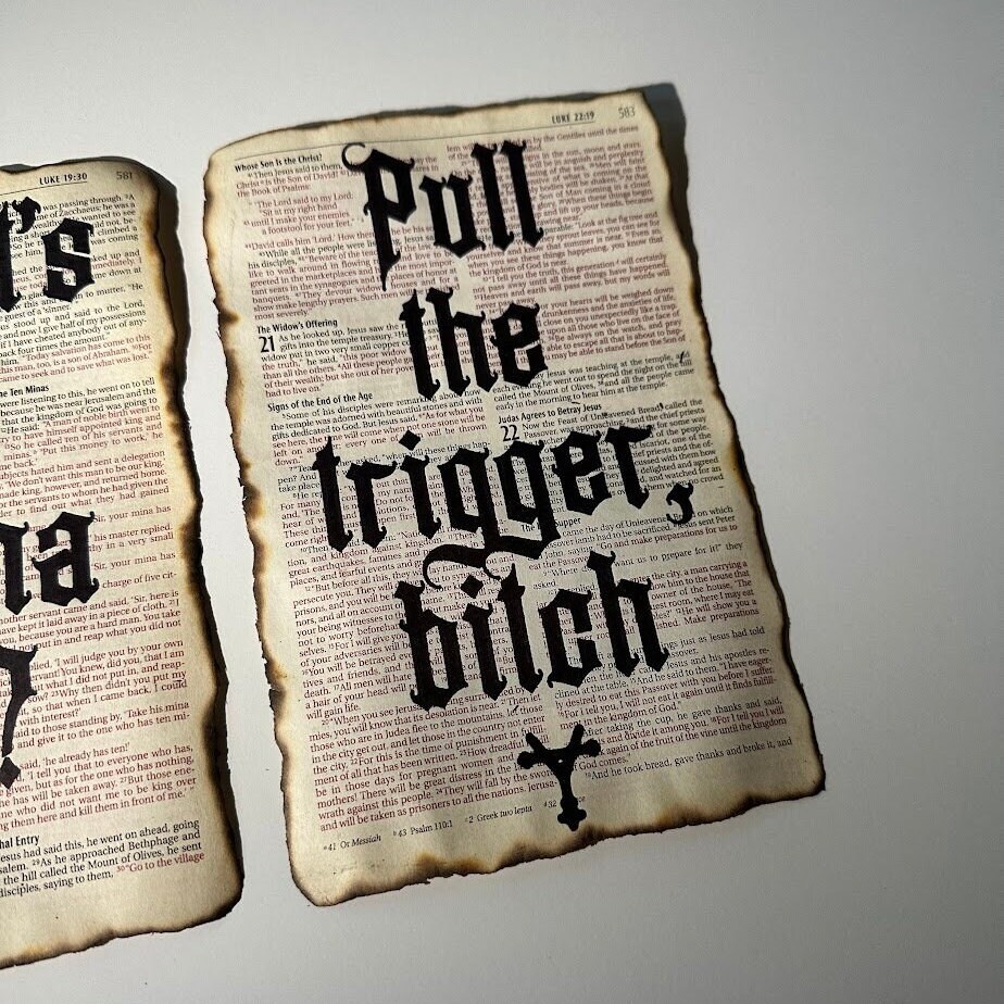 Vintage Bible Gothic Art Pages seconds From the End what's It Gonna Be ...