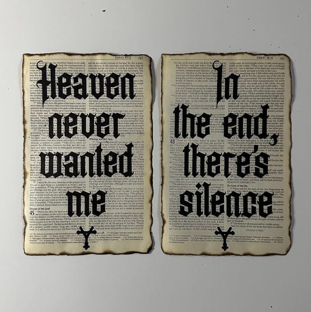 Vintage Bible Gothic Art Pages heaven Never Wanted - Etsy