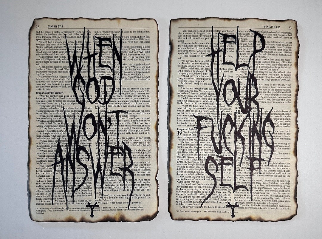 Vintage Bible Gothic Art Pages | "when God Won't Answer" / "help Your ...
