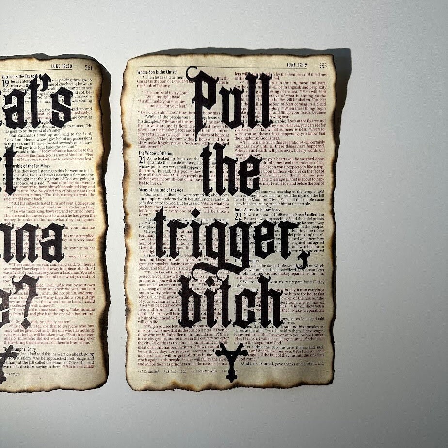 Vintage Bible Gothic Art Pages seconds From the End what's It Gonna Be ...