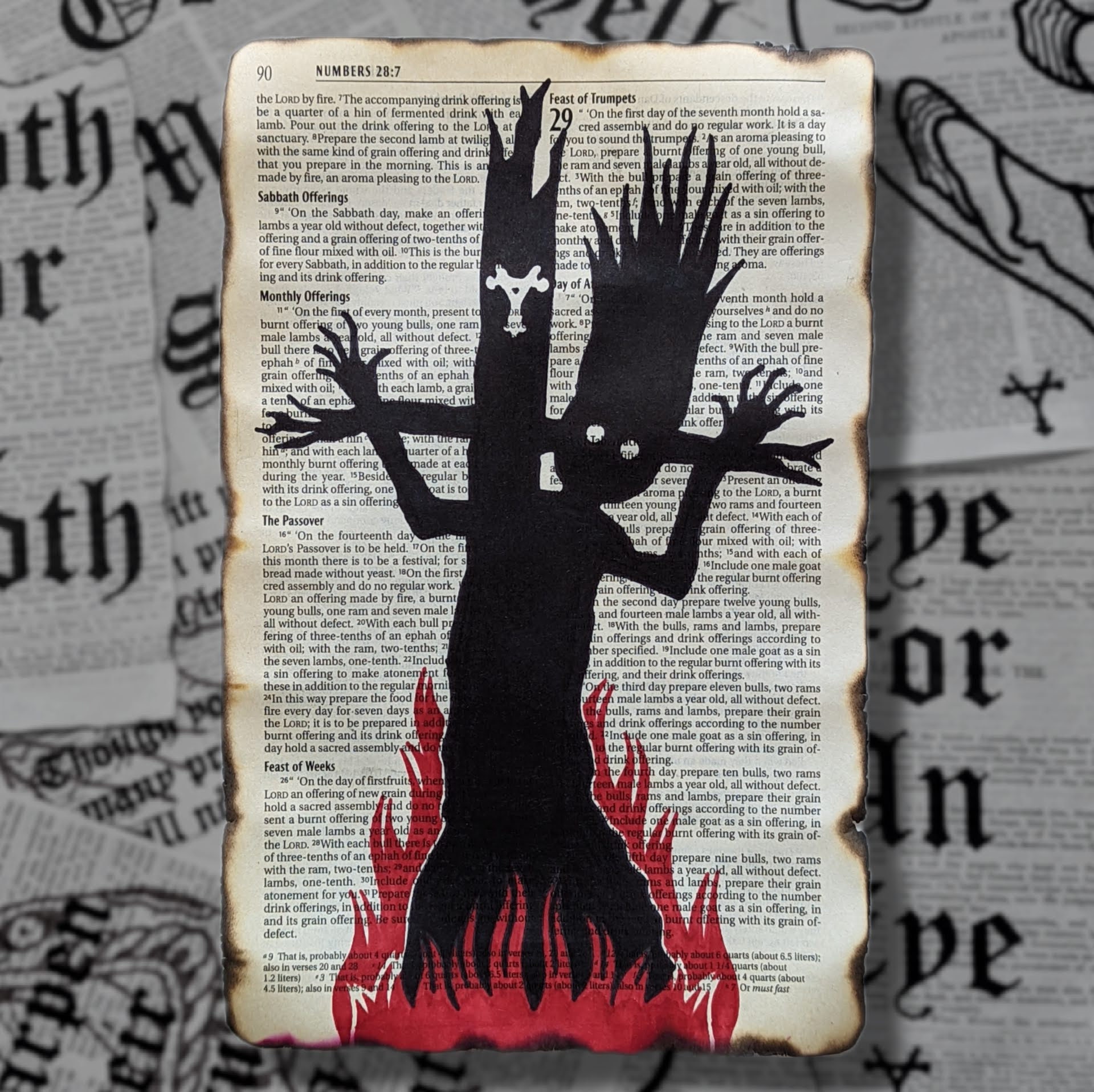 Vintage Bible Gothic Art Pages | Custom Pieces - Etsy