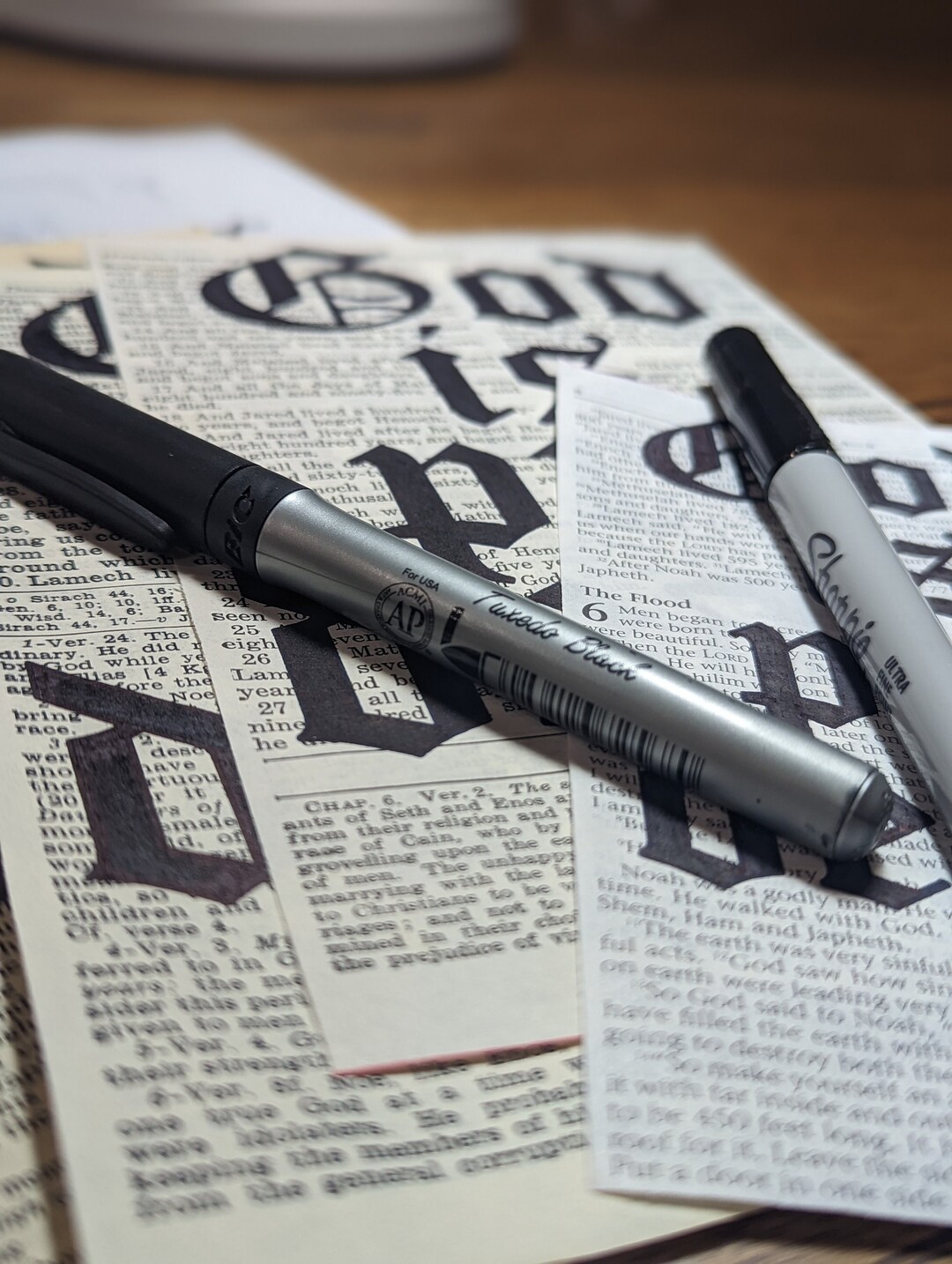 Vintage Bible Gothic Art Pages | Custom Pieces - Etsy