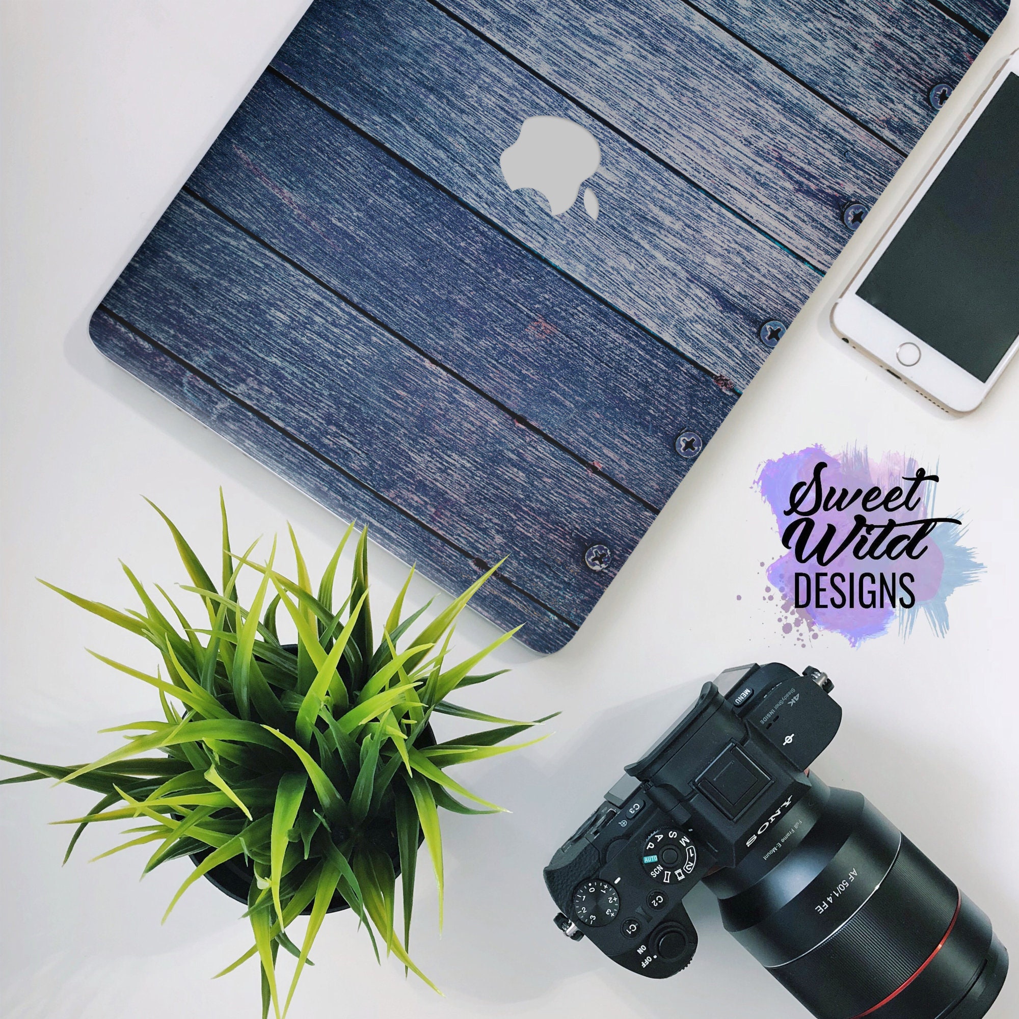 Dark Blue Wood Planks Texture Laptop Case MacBook Air M1 A2337 MacBook ...