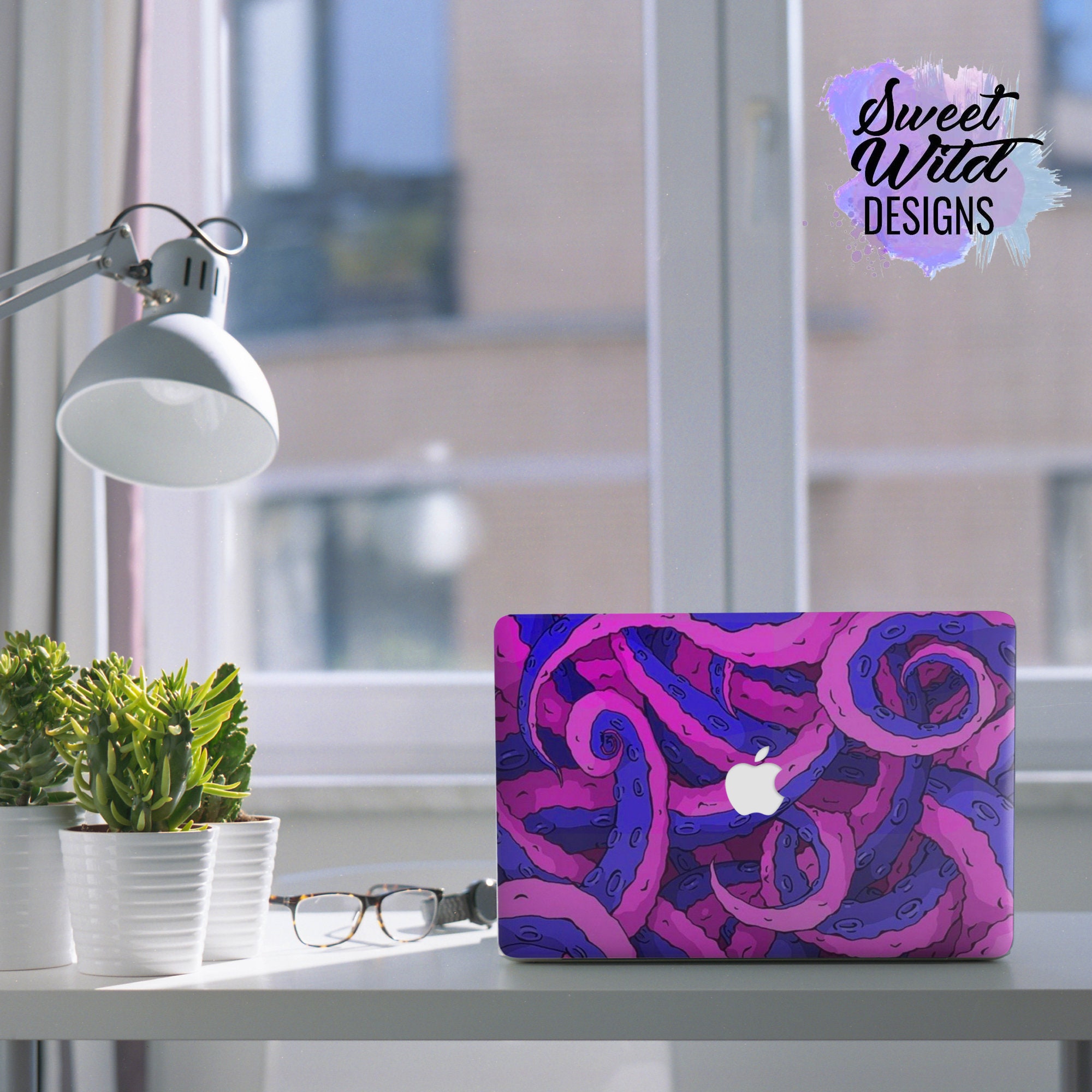Purple Tentacles Pattern Laptop Case MacBook A2681 Case MacBook A2338 ...