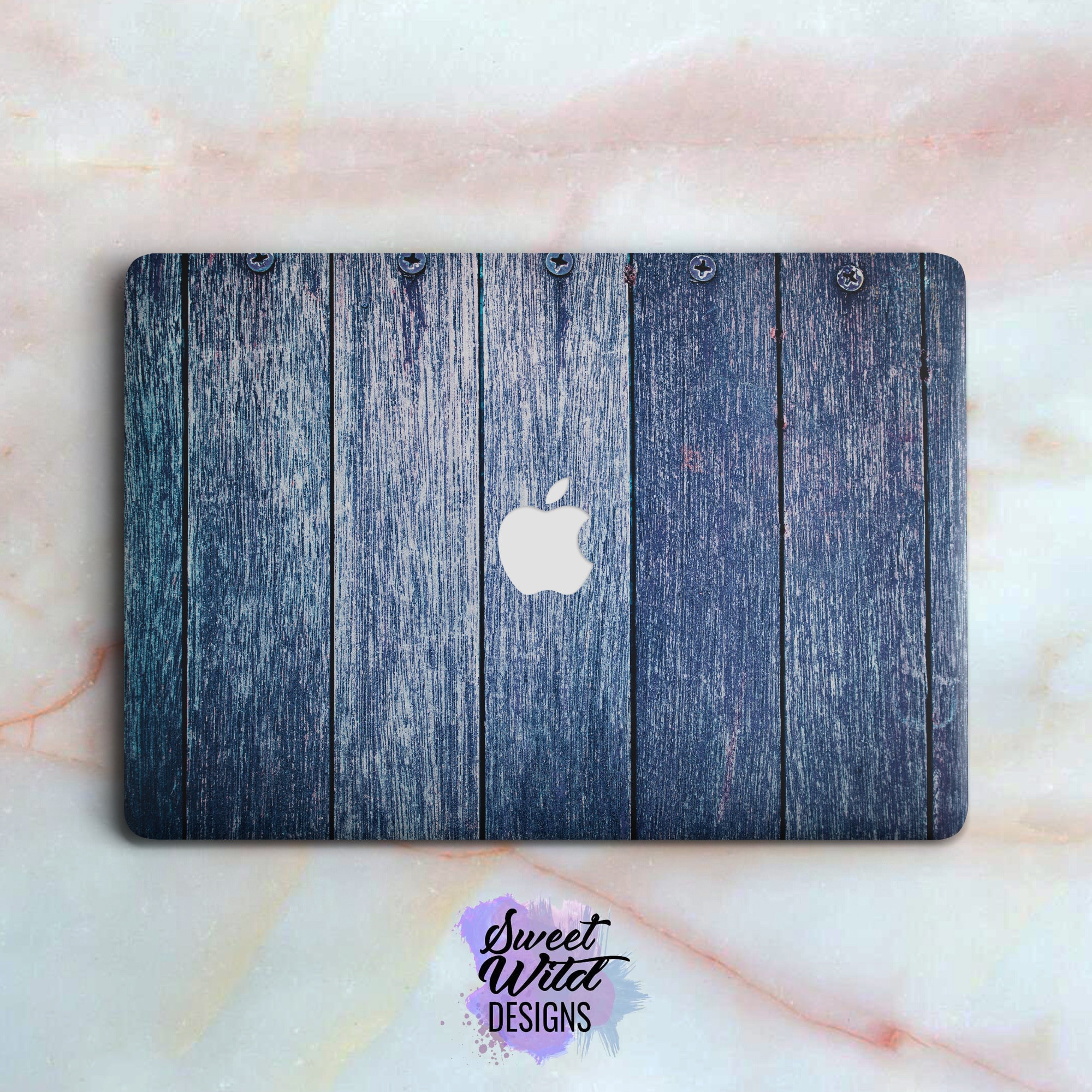 Dark Blue Wood Planks Texture Laptop Case MacBook Air M1 A2337 MacBook ...