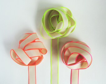 Neon Orange Ribbon | Etsy