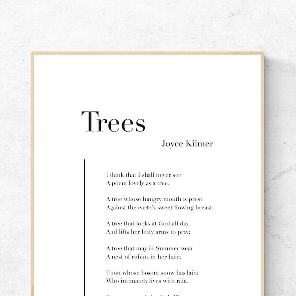 Joyce Kilmer - Etsy