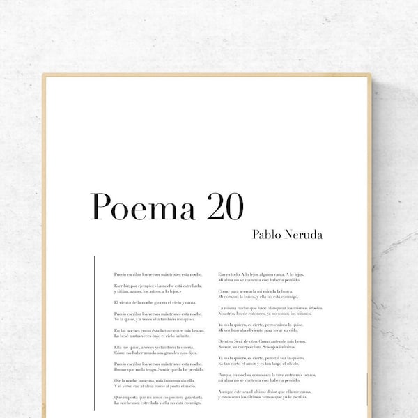 Poema Poster - Etsy