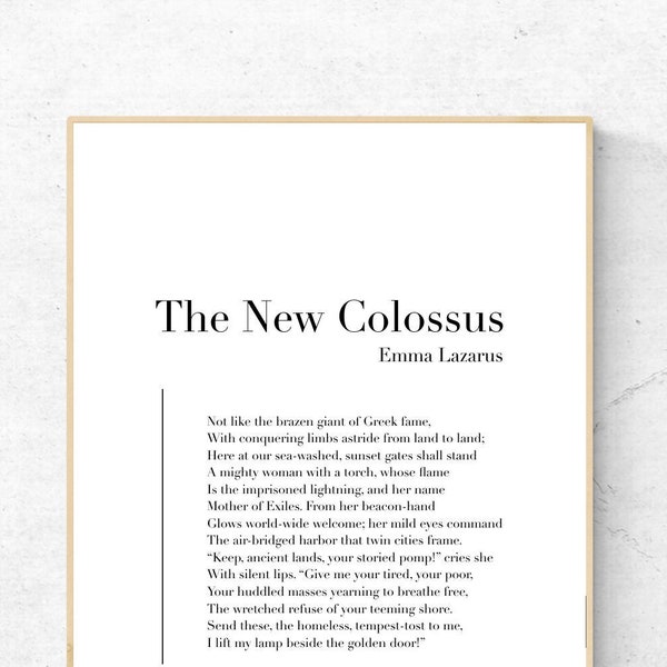 The New Colossus Print - Etsy