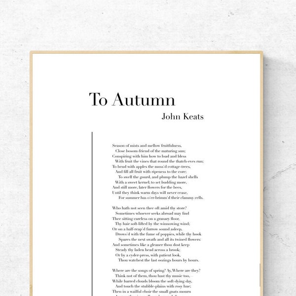 John Keats - Etsy UK