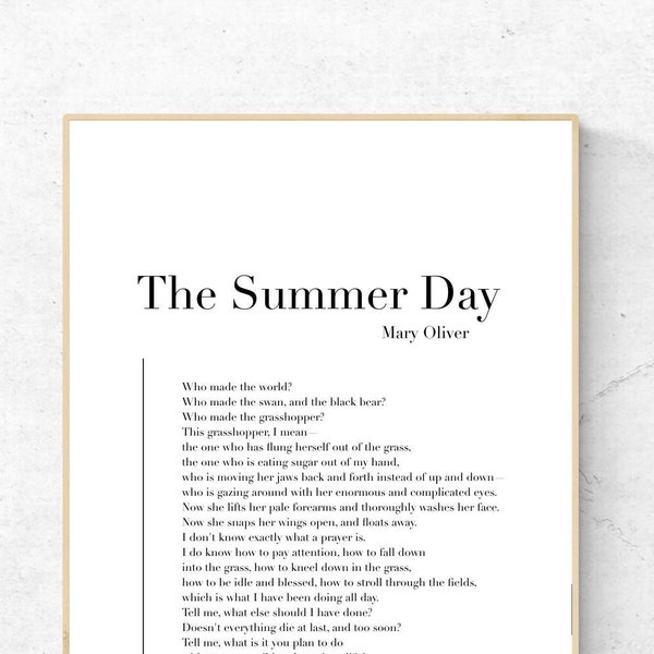 Mary Oliver - Etsy
