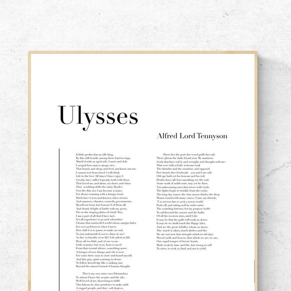 Lord Alfred Tennyson Poster - Etsy