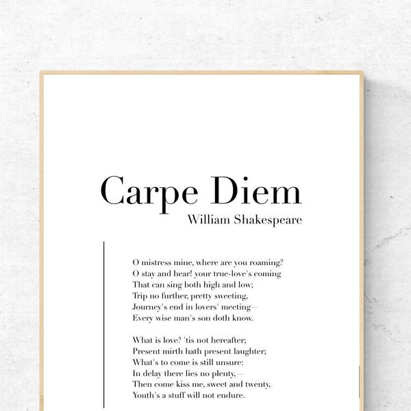 Carpe Diem Print - Etsy