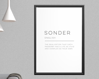 Sonder Definition Printable Poster Instant Download - Etsy