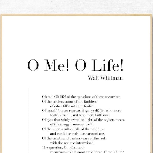 Walt Whitman Print Poster - Etsy