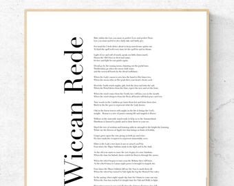 Printable Wiccan Rede - Etsy