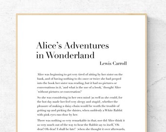 Victorian Alice in Wonderland Art Print 8 X 10 Book Print Lewis Carroll ...