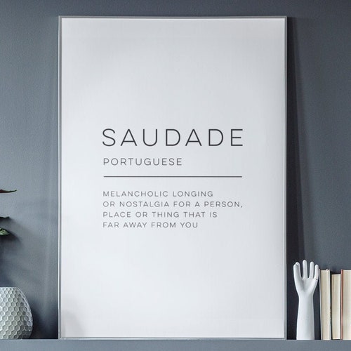 Saudade // Definition Print - Etsy